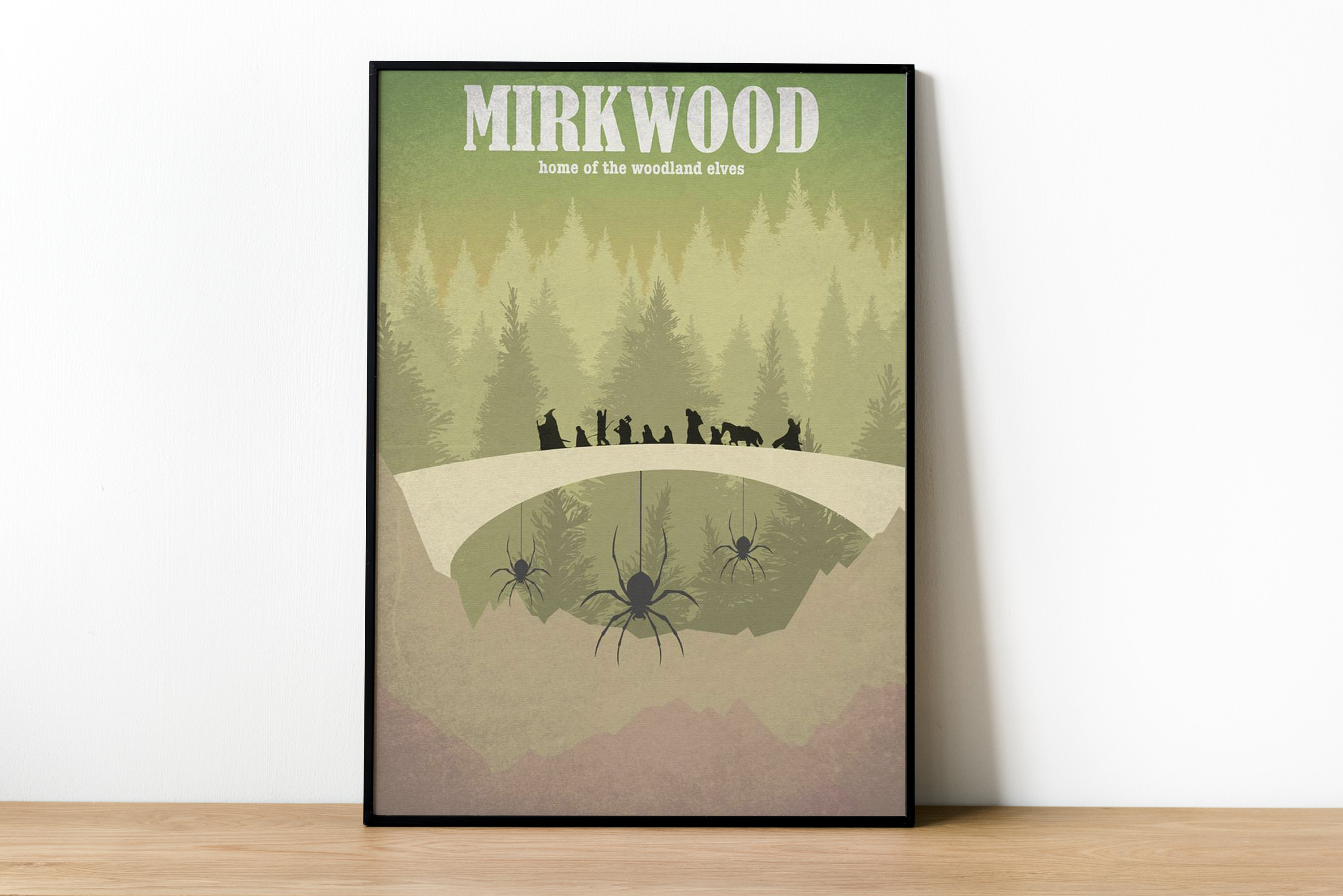 Lord of the Rings Mirkwood Map Poster Travel Print Rohan - Etsy