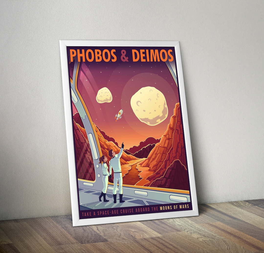 Phobos and Deimosspace Travel Posters Space Tourism - Etsy
