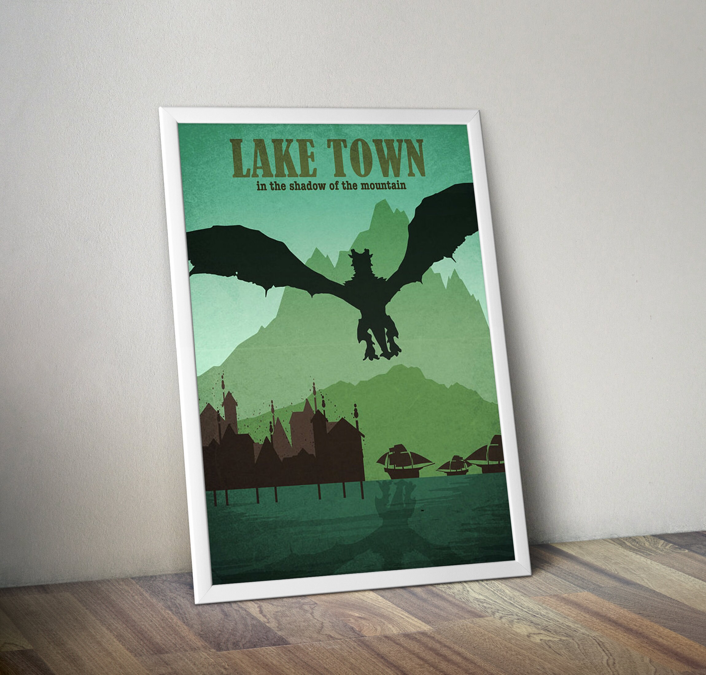 Lord of the Rings Lake Town Map Poster Travel Print Rohan - Etsy
