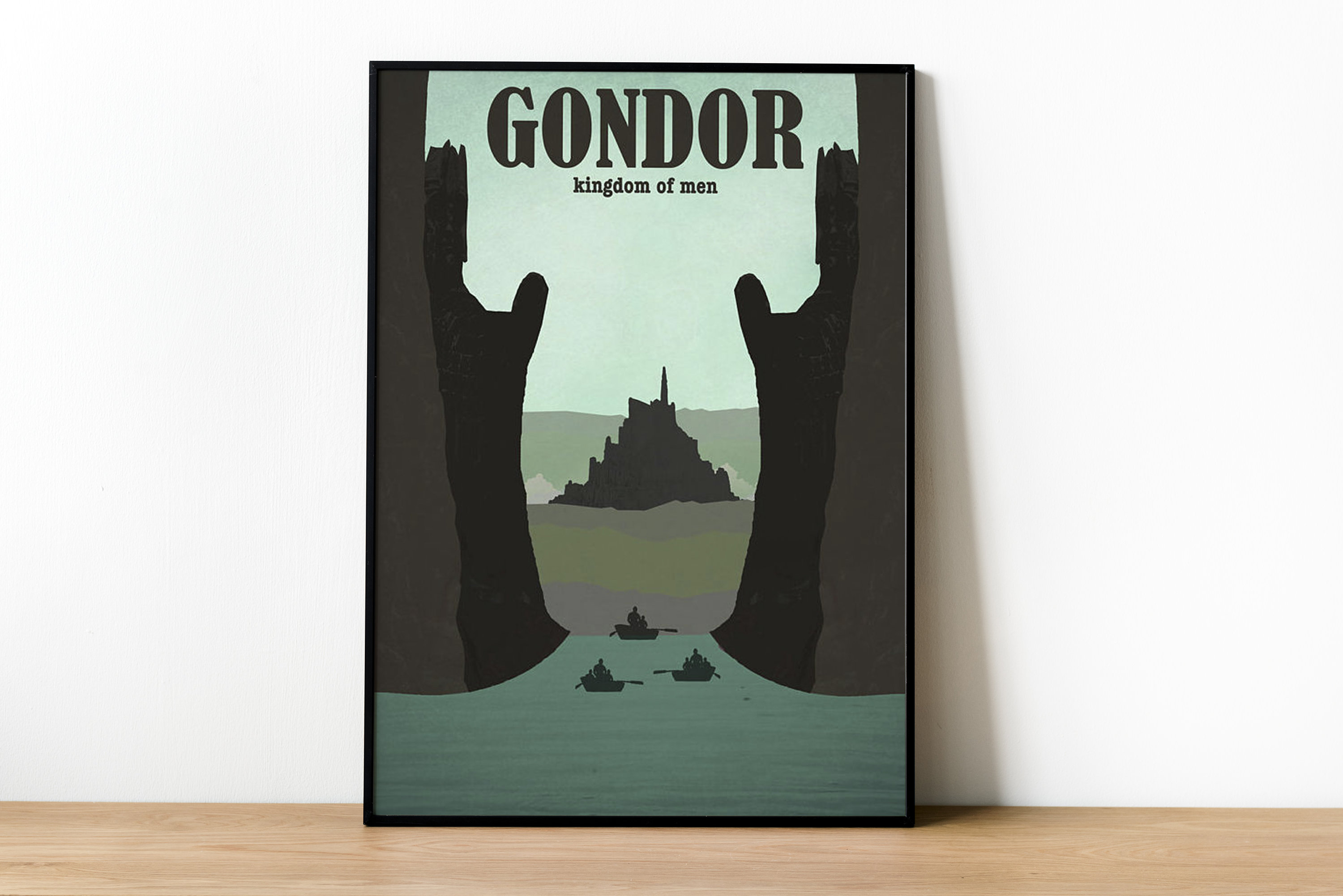 Lord of the Rings Gondor Map Poster Travel Print Rohan Mordor - Etsy