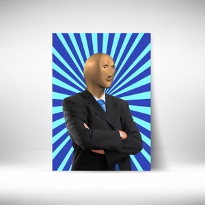Stonks Guy Meme Funny Memes Poster Funny Memes Funny Present Meme ...