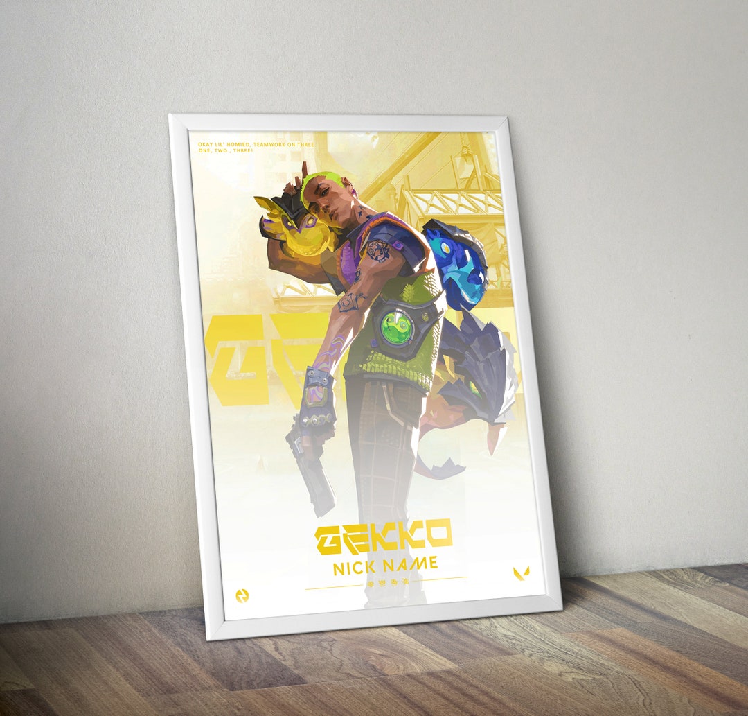 Gekko Valorant Valorant Poster Gaming Poster Gamer Room Decor Gamer ...