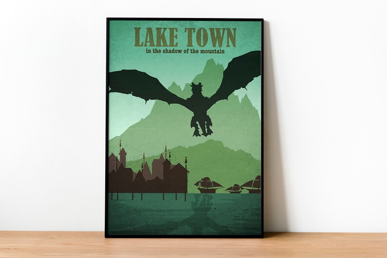 Lord of the Rings Lake Town Map Poster Travel Print Rohan - Etsy