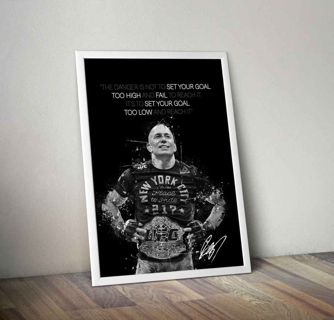 Georges St-pierre MMA Wall Art Boxing Poster Fighter Legends Vintage ...