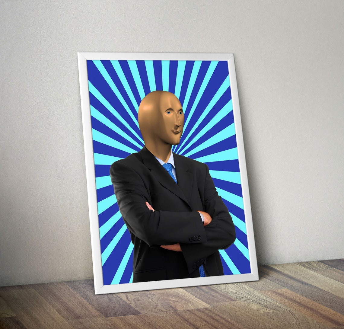 Stonks Guy Meme Funny Memes Poster Funny Memes Funny Present - Etsy