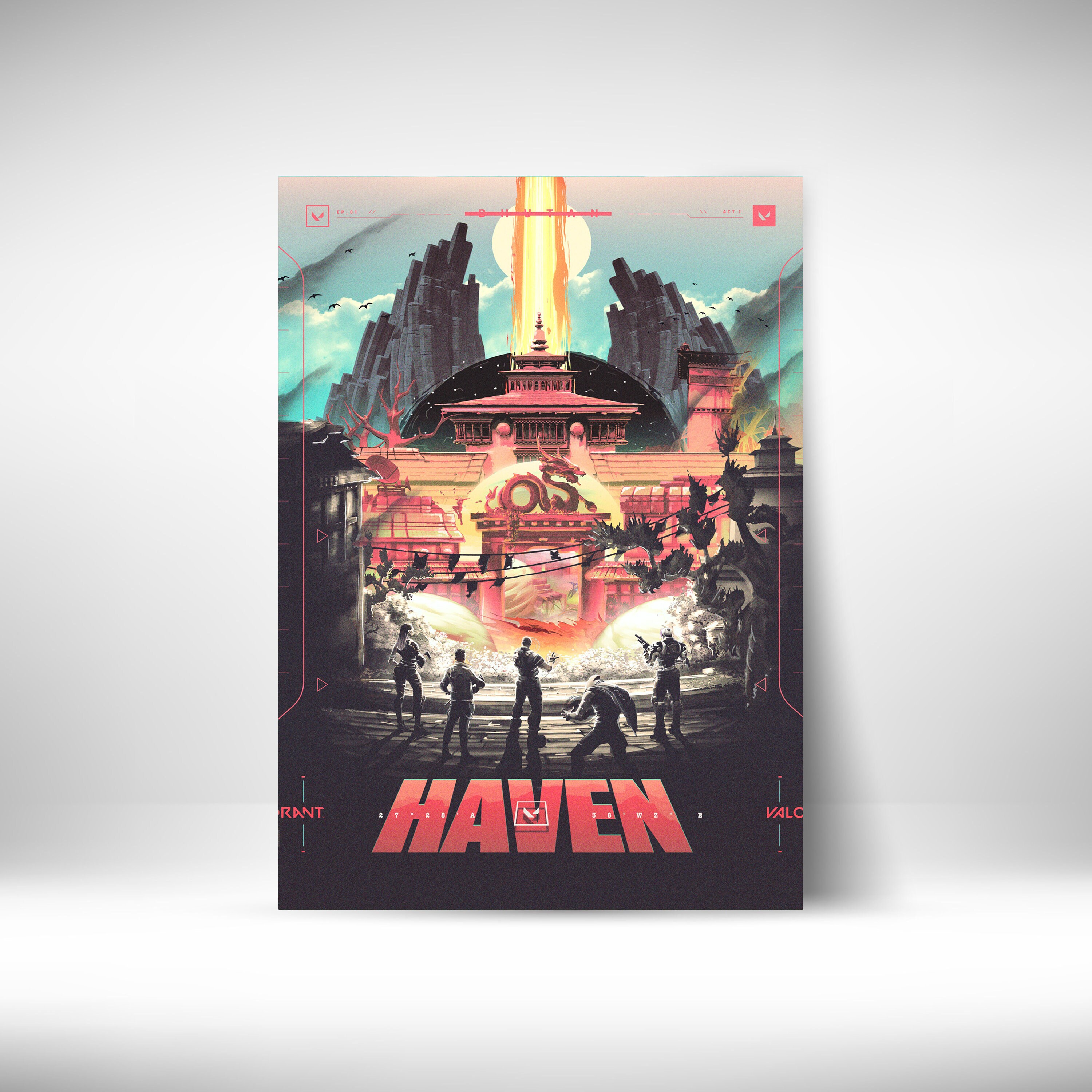 Haven Valorant Haven Valorant Map Valorant Poster Valorant Map - Etsy