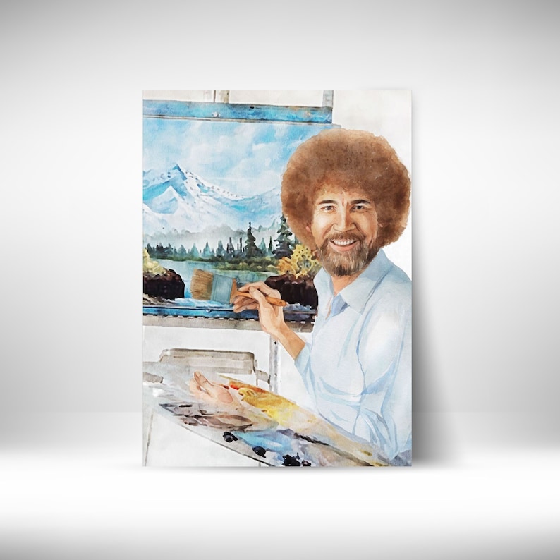 Bob Ross Art Memes Poster Funny Memes Funny Present Meme - Etsy