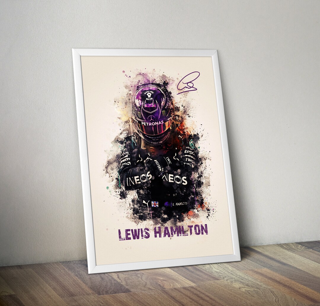 Lewis Hamilton Poster F1 Poster F1 Car Poster Mercedes F1 Car Formula 1 ...