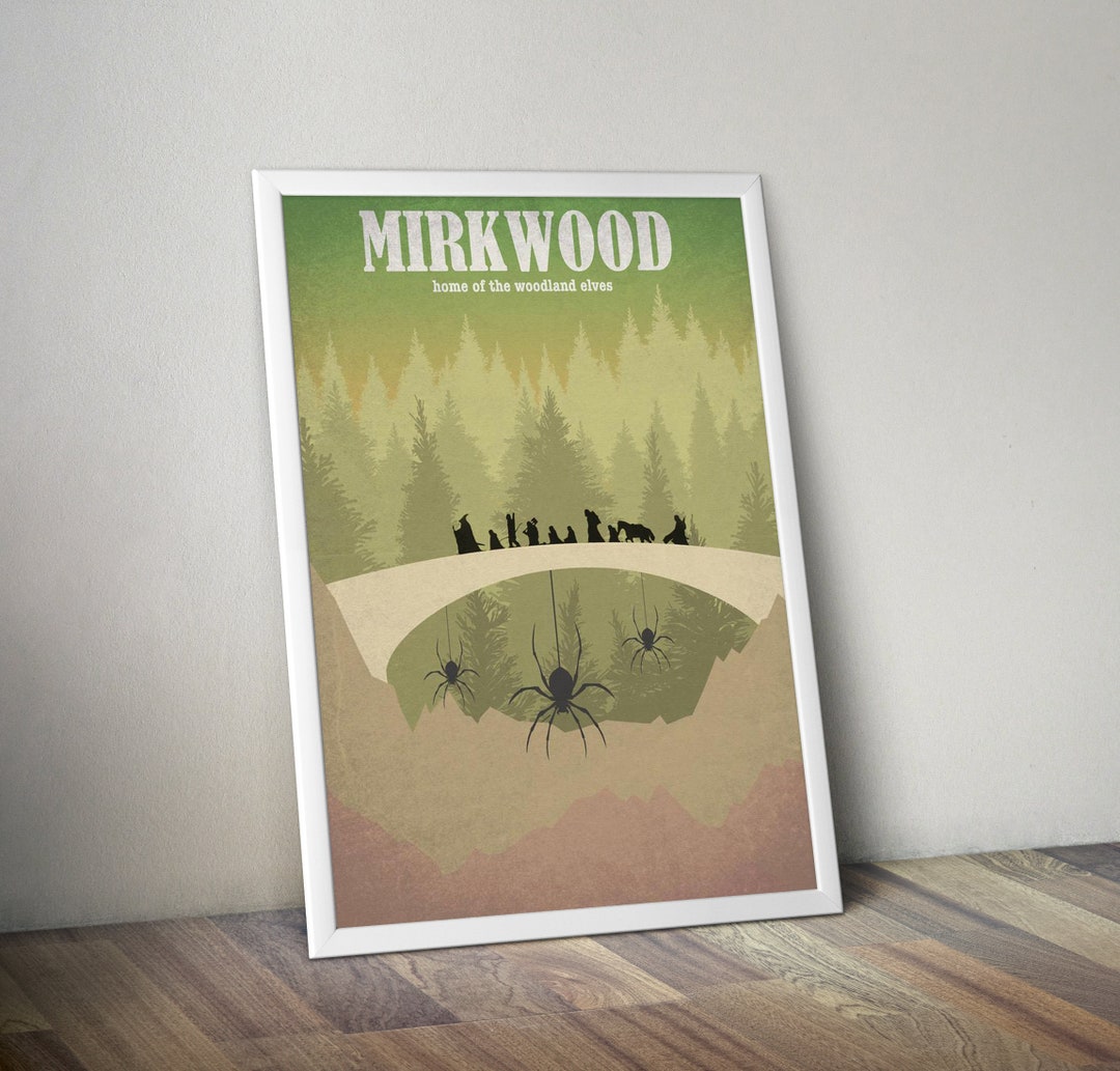 Lord of the Rings Mirkwood Map Poster Travel Print Rohan - Etsy