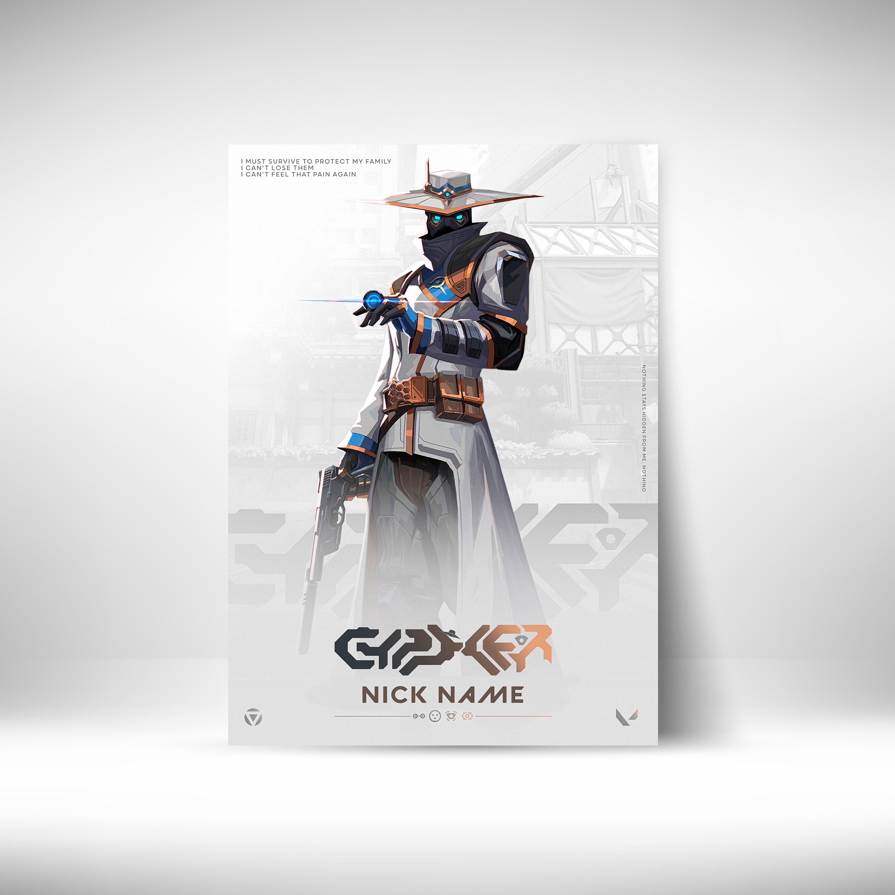 Cypher Valorant Valorant Poster Gaming Poster Gamer Room Decor - Etsy