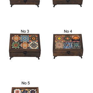 Handmade Wood Jewellery Box With Ceramic Tile Inlay - Etsy