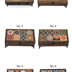 Handmade Wood Jewellery Box With Ceramic Tile Inlay - Etsy