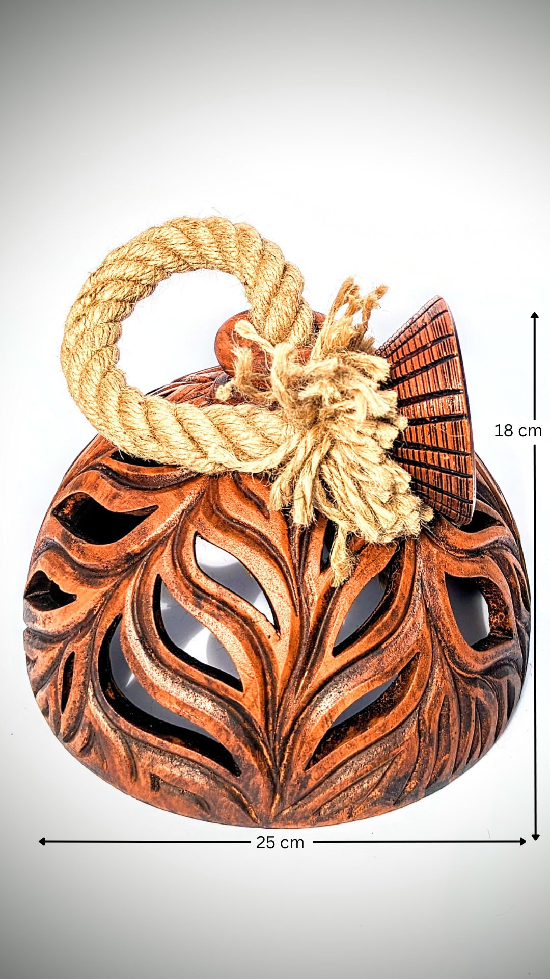 Terracotta Pendant Light Clay Lampshade With Rope Dawn - Etsy