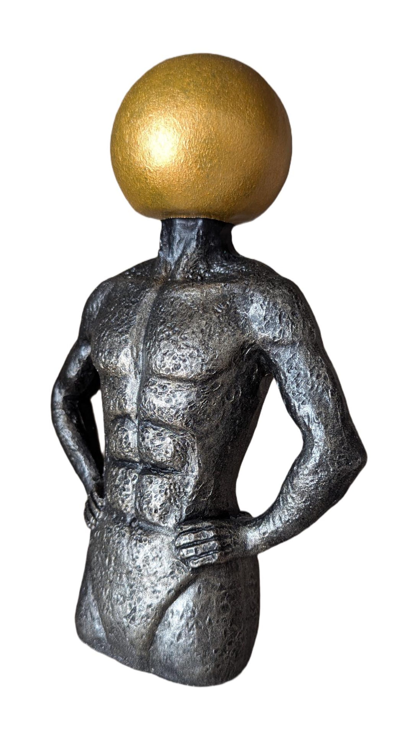Abstract Geometric Head Statues: Modern Male Torso Figurines, Resin ...