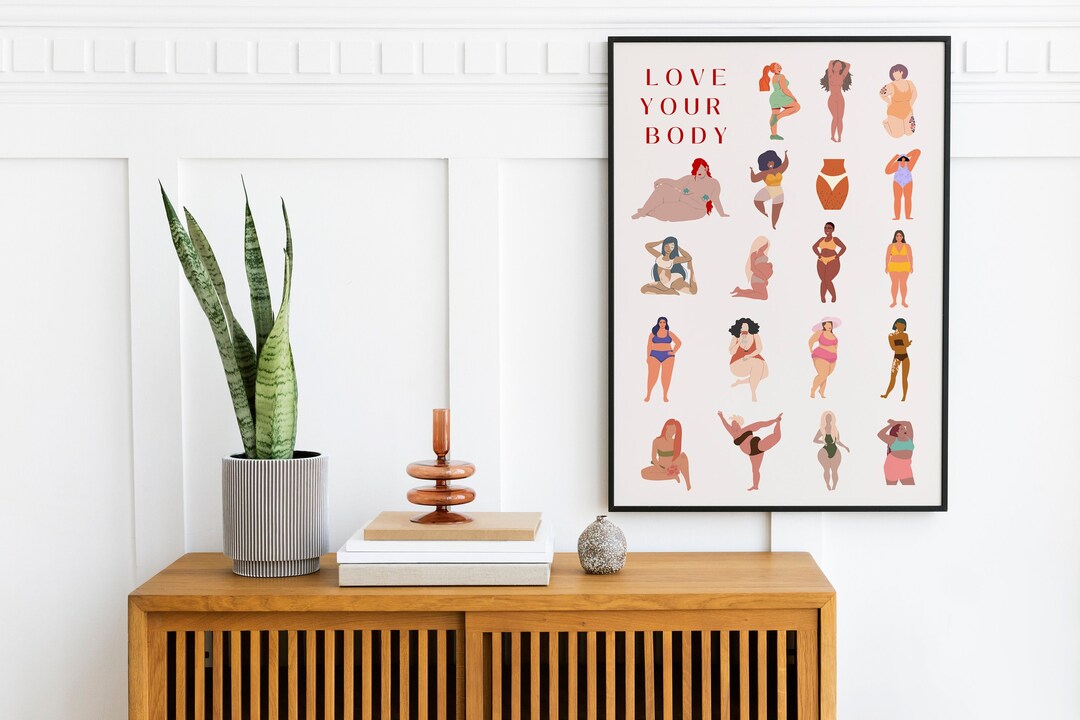 Body Positivity Print, Self Love Prints, Beautiful Bodies Poster ...