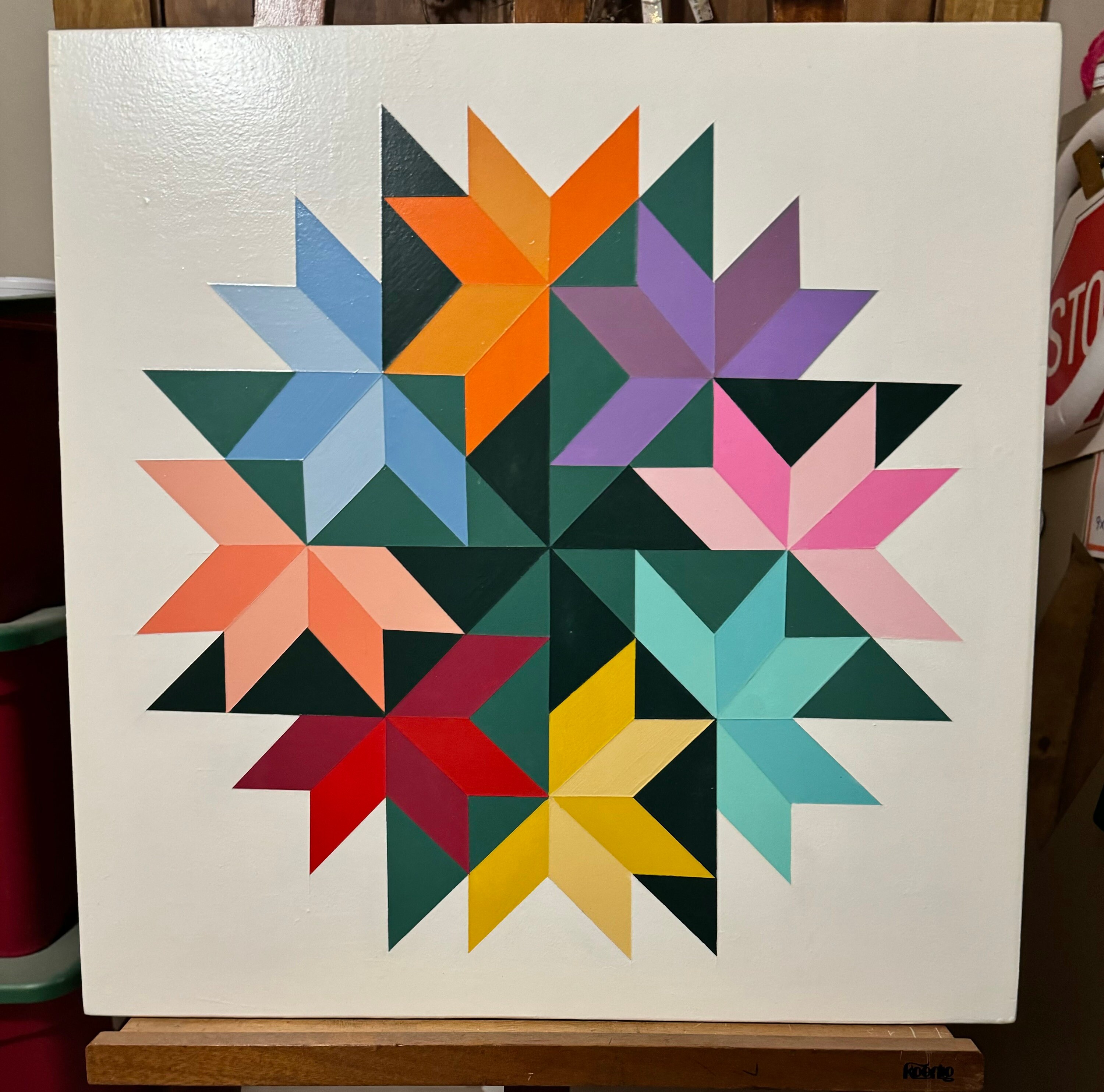 Barn Quilt happy Spring Bouquet 24 Wooden Barn/porch Quilt - Etsy