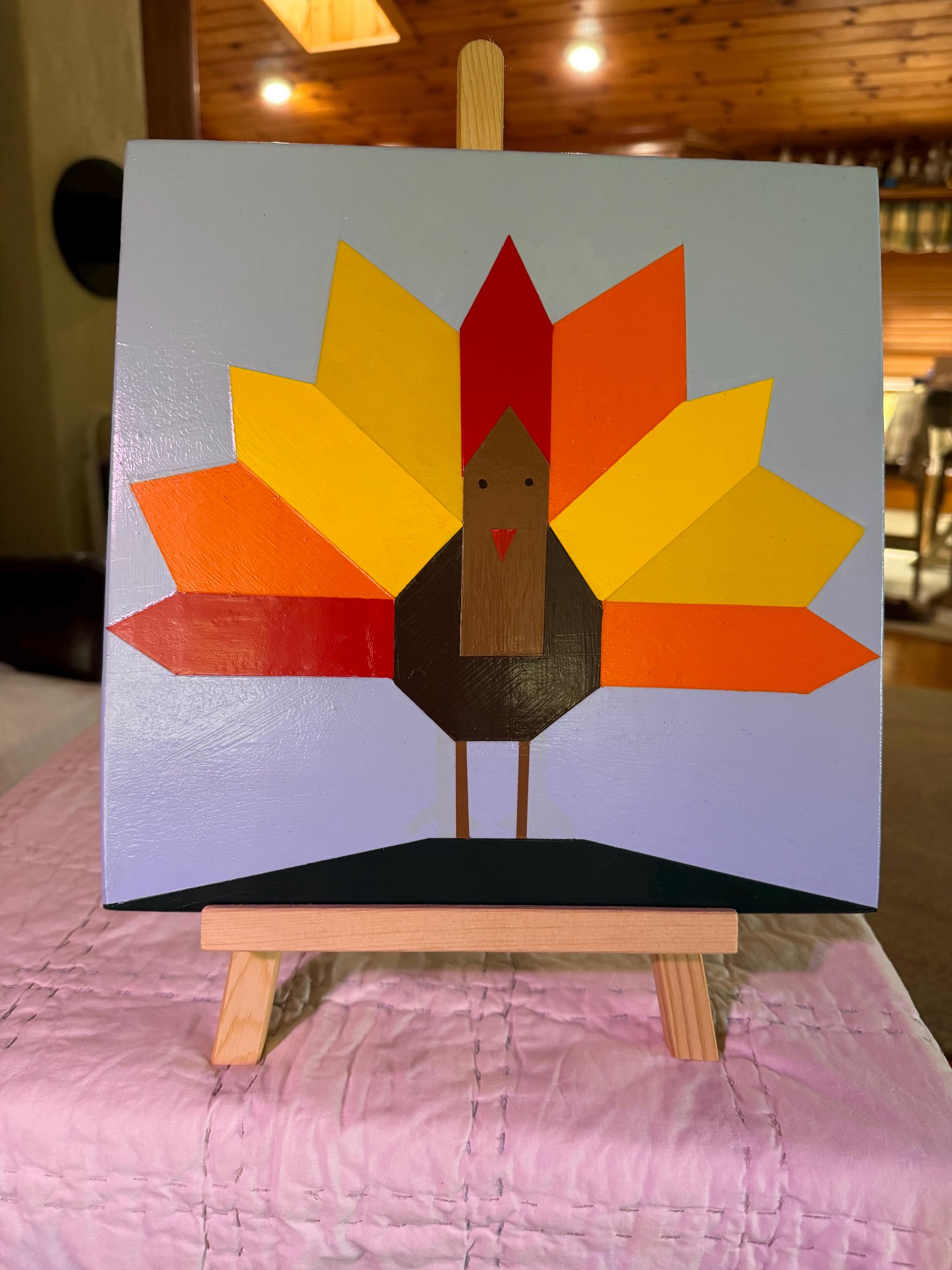 Barn Quilt “turkey Time!” (11” X11” Wooden Barn/porch Quilt) - Etsy
