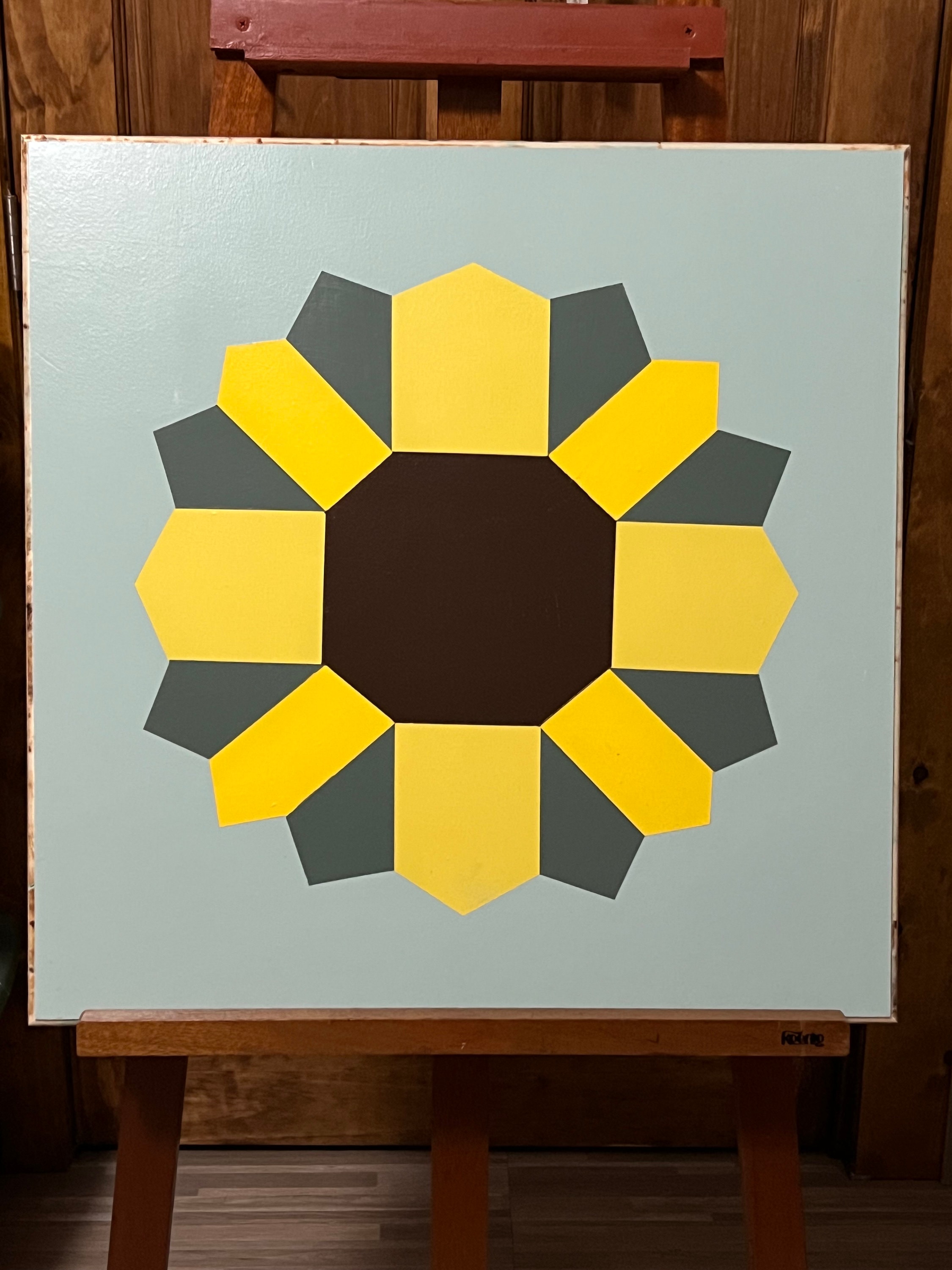 Barn Quilt sunflower 24 Wooden Barn/porch/garden Quilt - Etsy