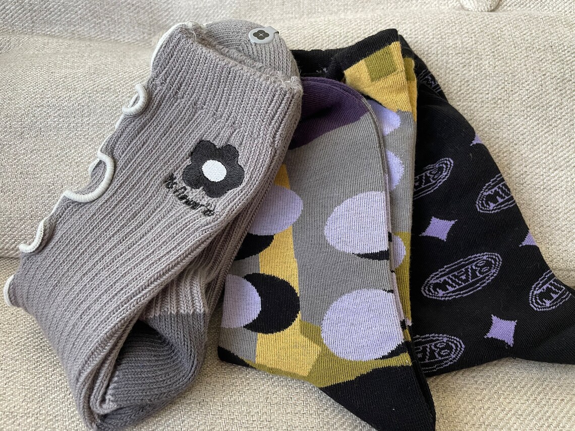 Y2k Socks, Stars & Celestial Socksartistic Floral Socks Retro Socks ...