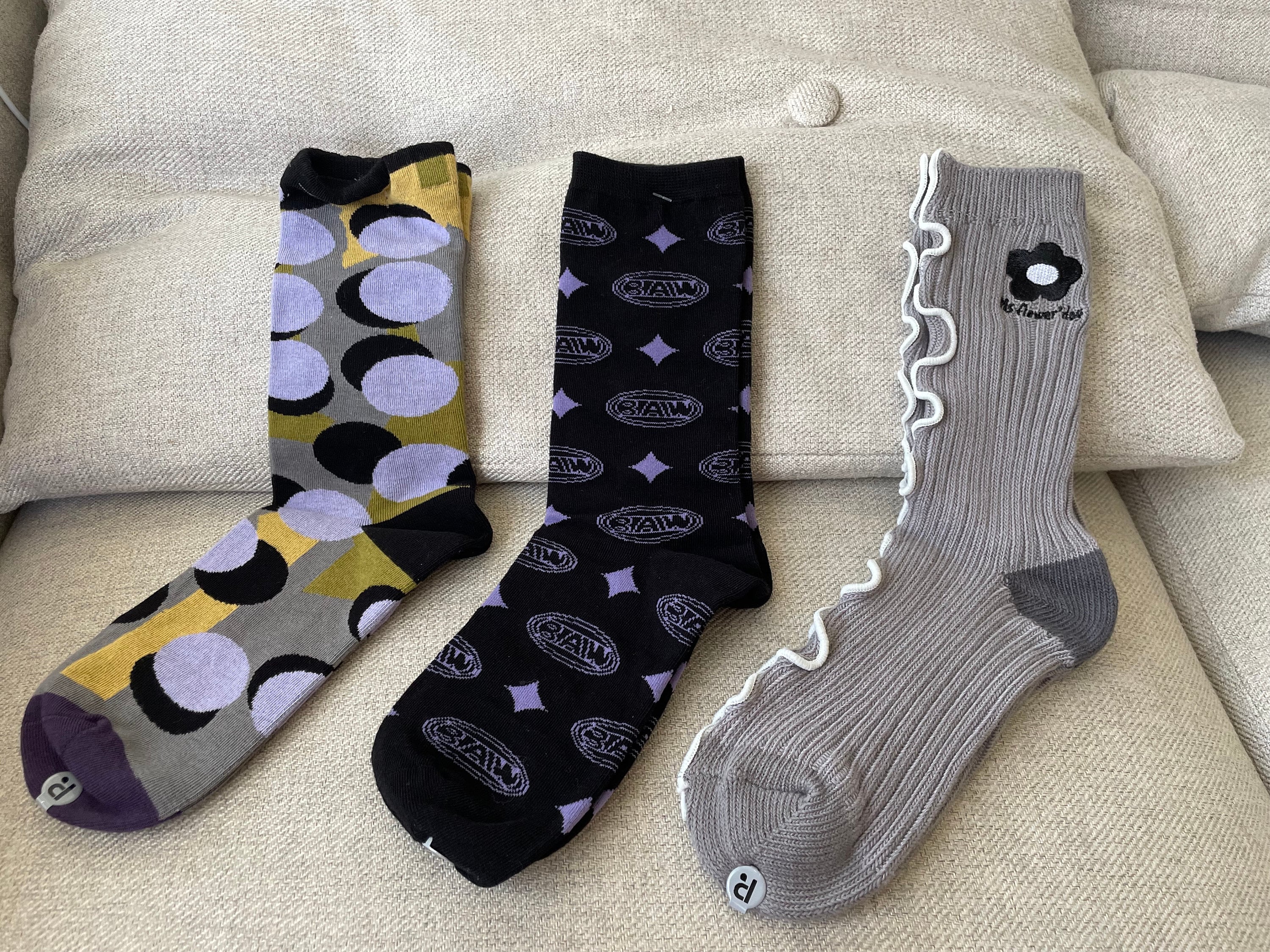 Y2k Socks, Stars & Celestial Socksartistic Floral Socks Retro Socks ...