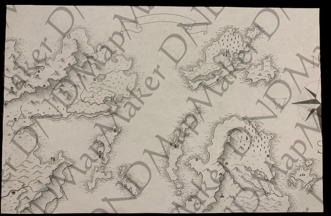 Fantasy Map for Dungeons and Dragons 5th Edition | DND 5e | Hand-drawn ...