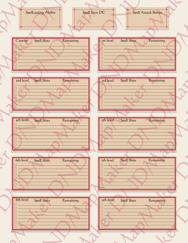 D&D 5e Character Sheet | Old Perspective | Dungeons and Dragons | 5th ...