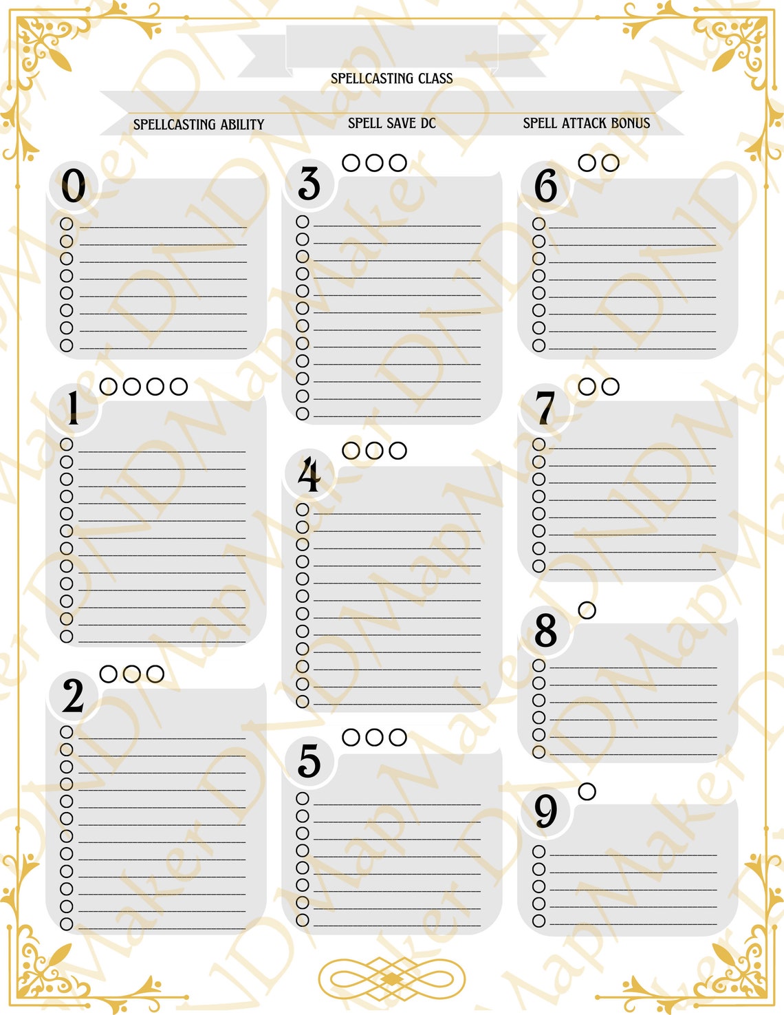 D&D 5e Character Sheet | Royal Affair | Dungeons and Dragons | 5th ...