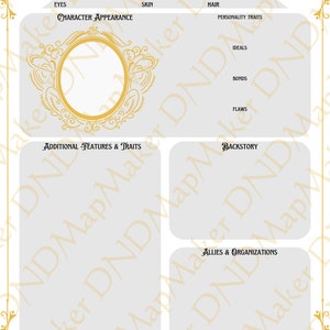 D&D 5e Character Sheet | Royal Affair | Dungeons and Dragons | 5th ...