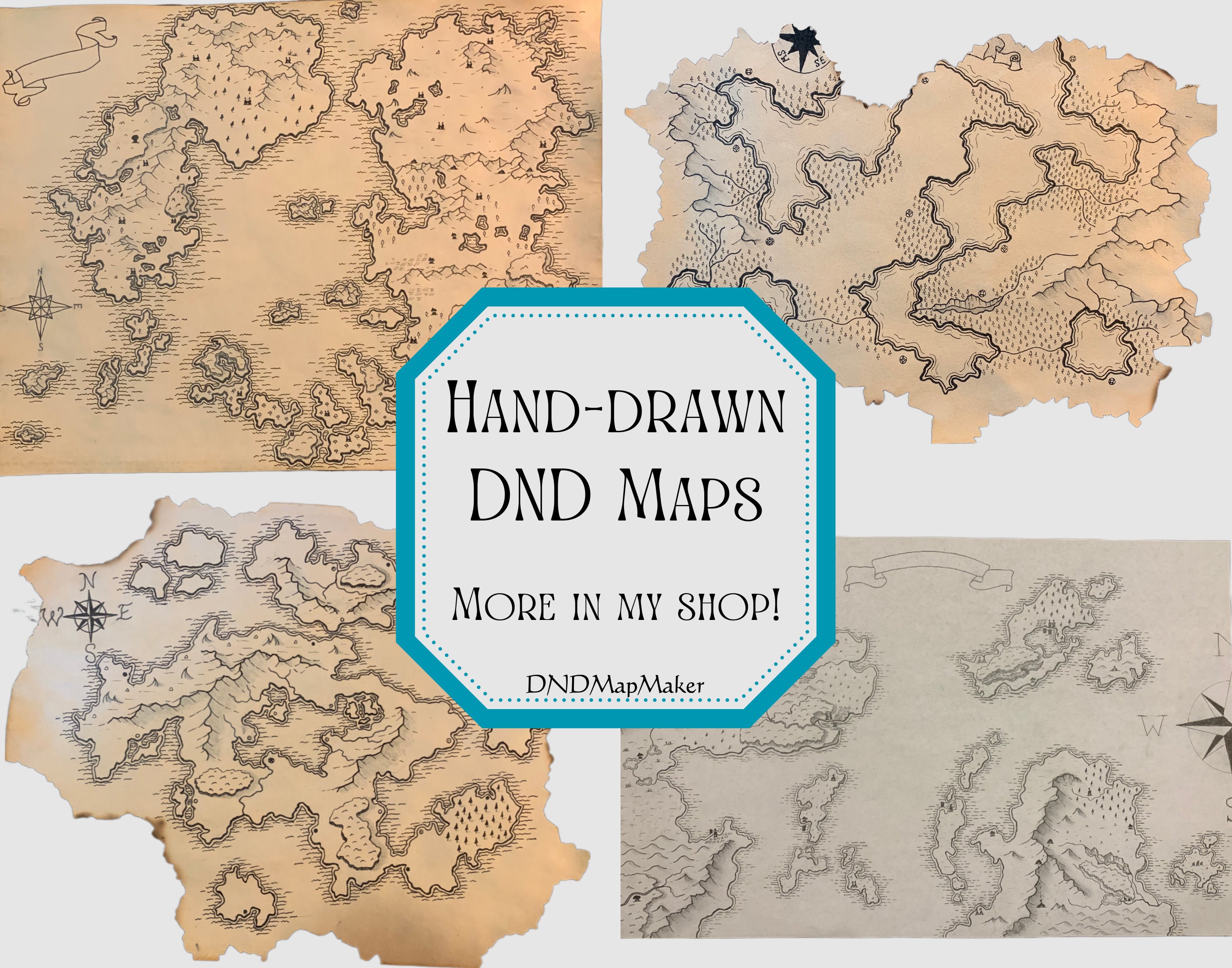 Fantasy Map for Dungeons and Dragons 5th Edition | DND 5e | Hand-drawn ...