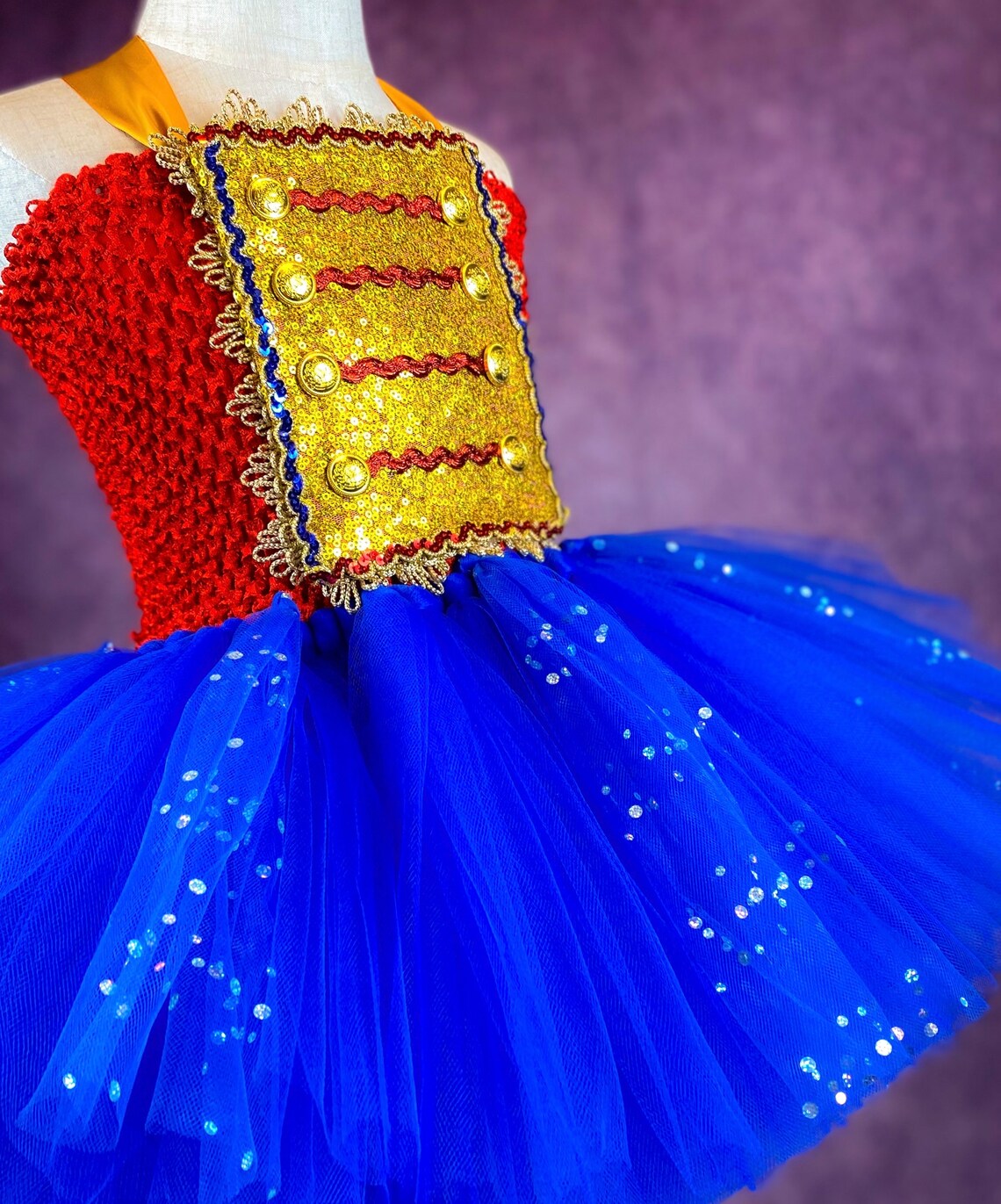 Blue and Red Nutcracker Christmas Ballet Holiday Costume Pageant Party ...