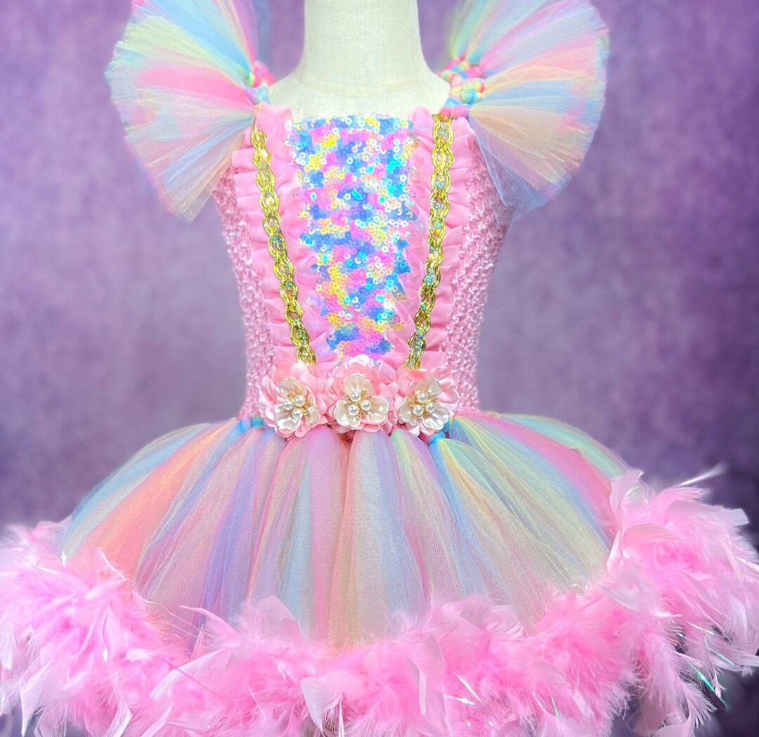 Limited Edition Pastel Sequin Party Dance Recital Easter Feather ...