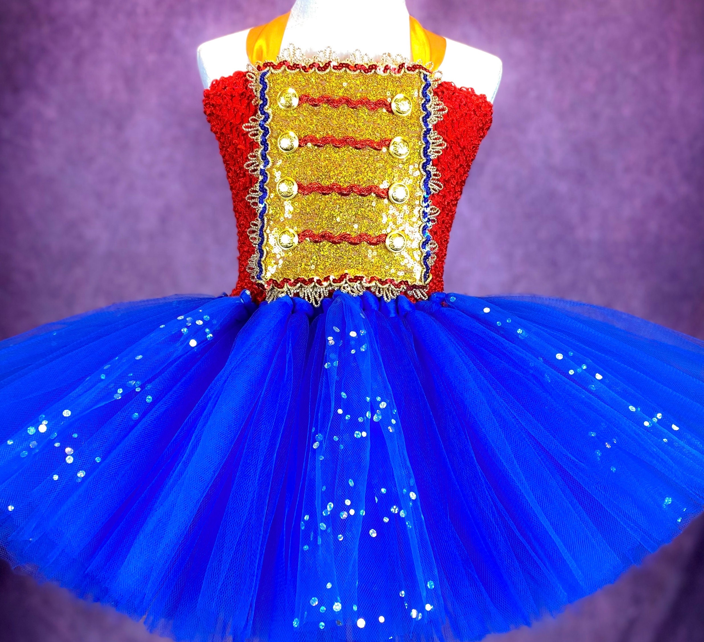 Blue and Red Nutcracker Christmas Ballet Holiday Costume Pageant Party ...