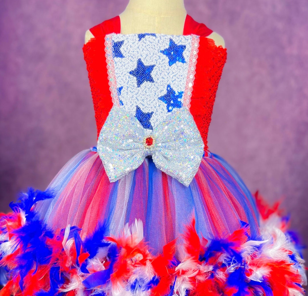 Patriotic 4th of July USA American Princess Pageant Dress - Etsy