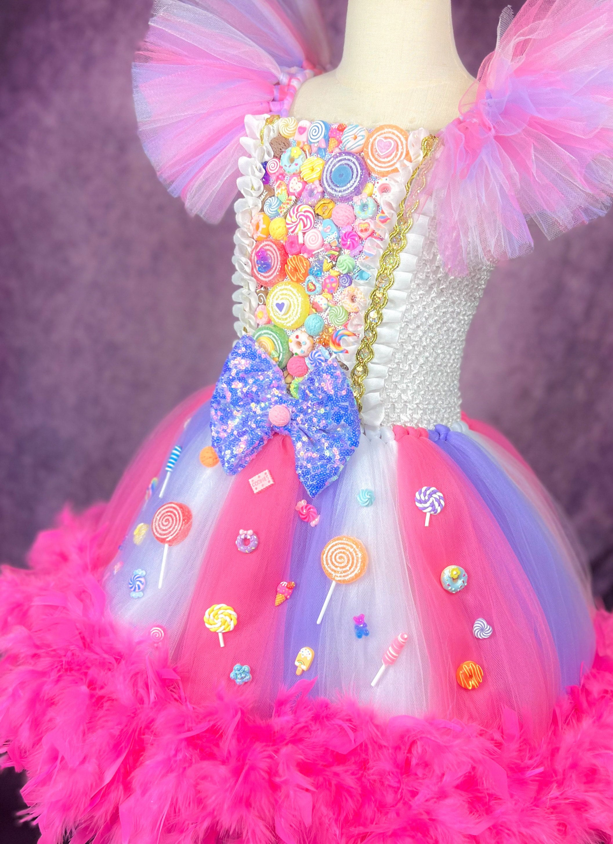 Sweet Shoppe Princess Pageant Feather Halloween Costume Dress (adult ...