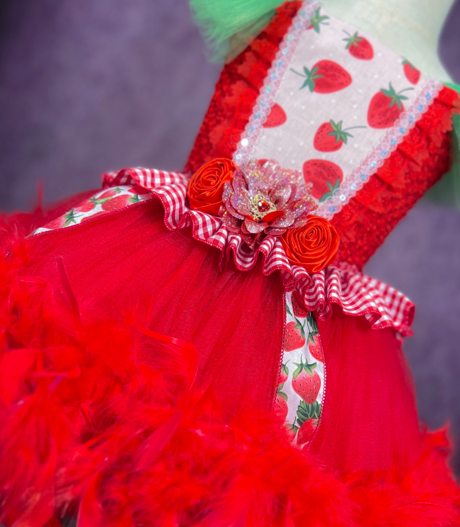 Red Strawberry Princess Strawberry Patch Festival Costume Party Pageant ...
