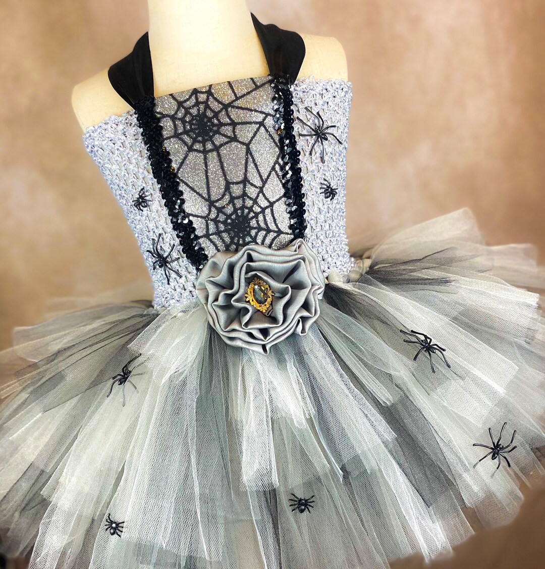 Spider Princess Spooky Halloween Costume Party Pageant Spiderweb Dress ...