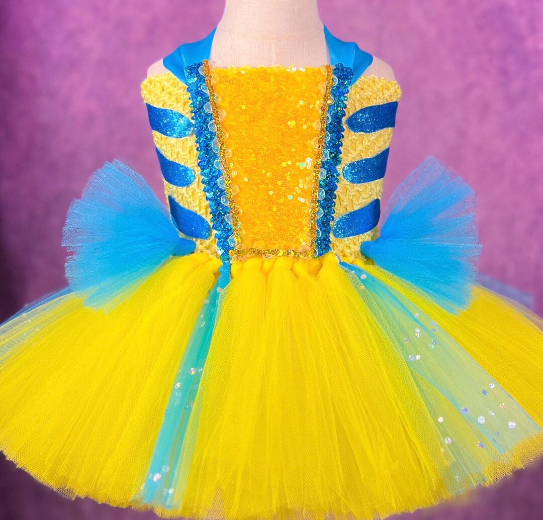 Flounder Little Mermaid Dance Recital Halloween Party Costume Saltwater ...