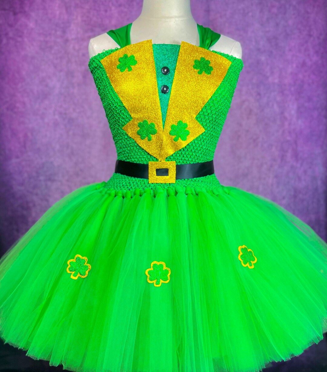 Leprechaun Clover Shamrock St Paddy's Day Costume Pageant Party Dance ...