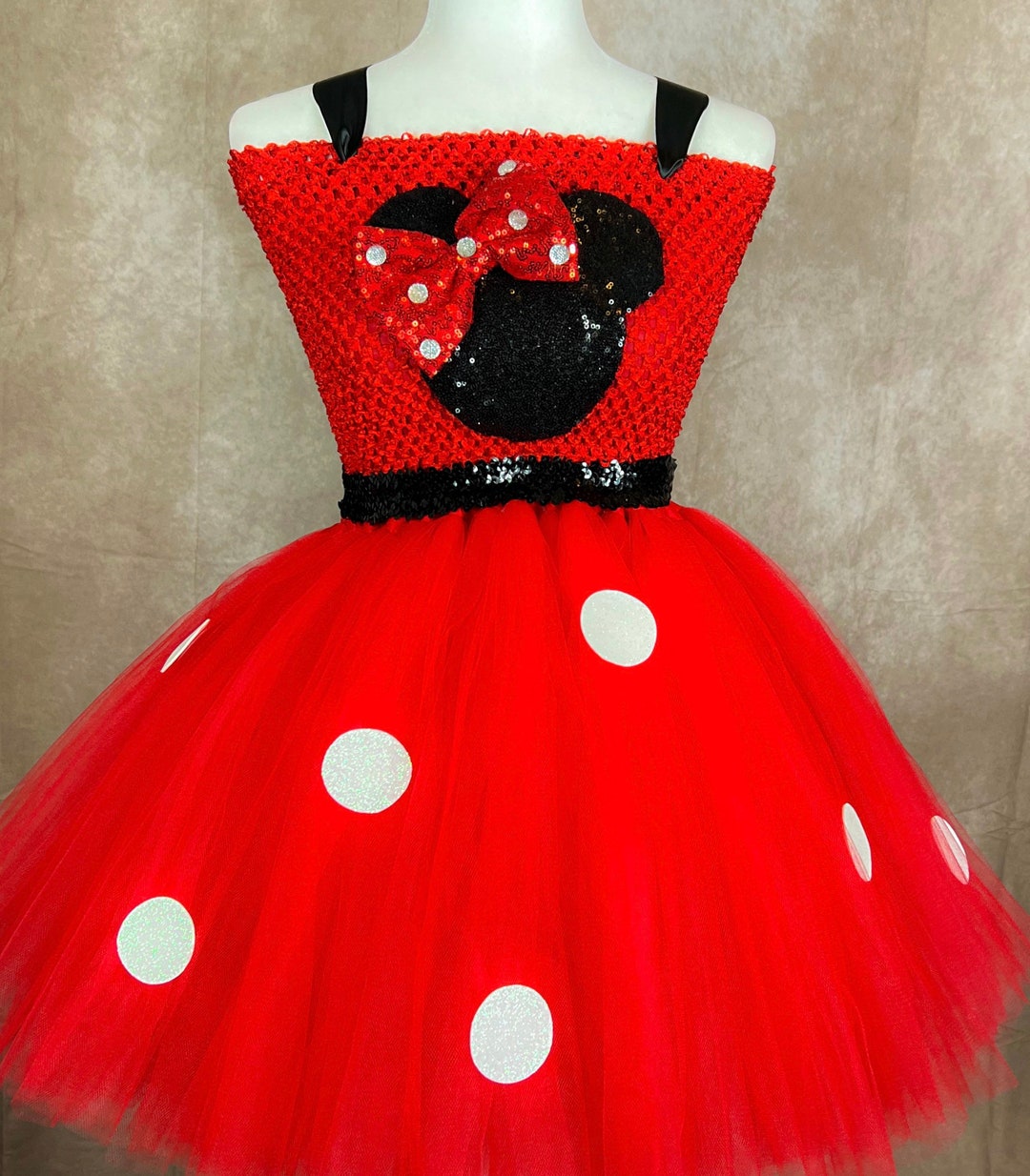 Red Minnie Mouse Halloween Costume Dance Recital Polka Dot Pageant ...