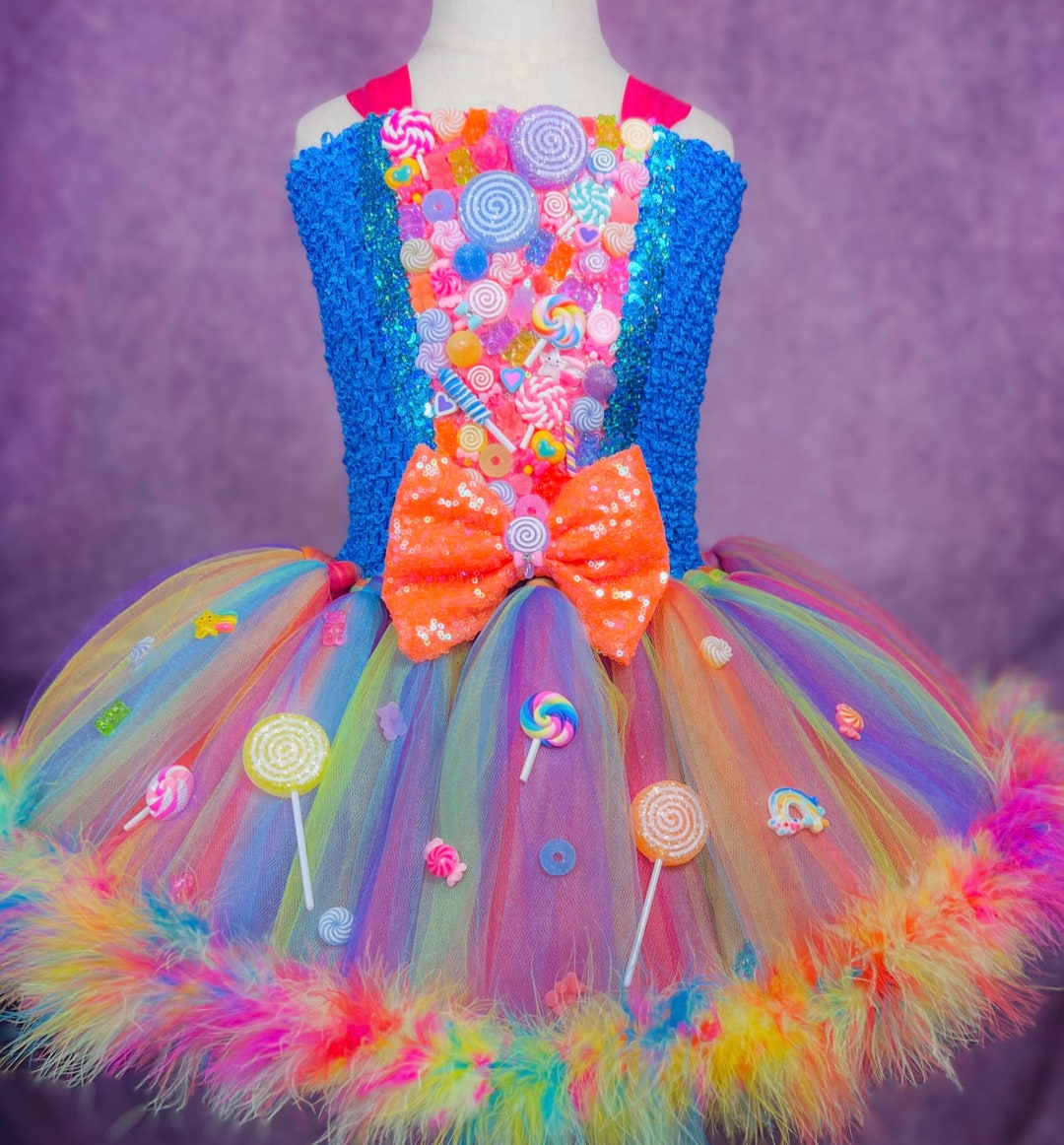 Neon Candy Queen Princess Candyland Sweets Costume Onederful Two Sweet ...