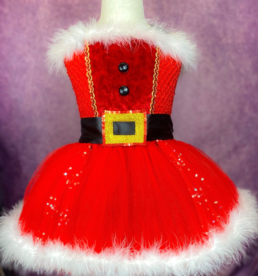 Adult Santa Claus Dress: Red & White Christmas Holiday Costume - Etsy