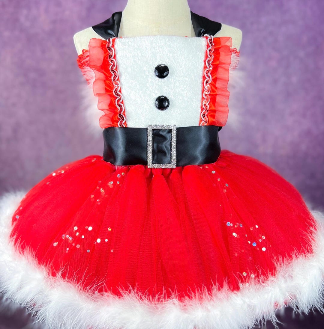 Santa Claus Tutu Dress: Red, White, and Merry Christmas Costume - Etsy