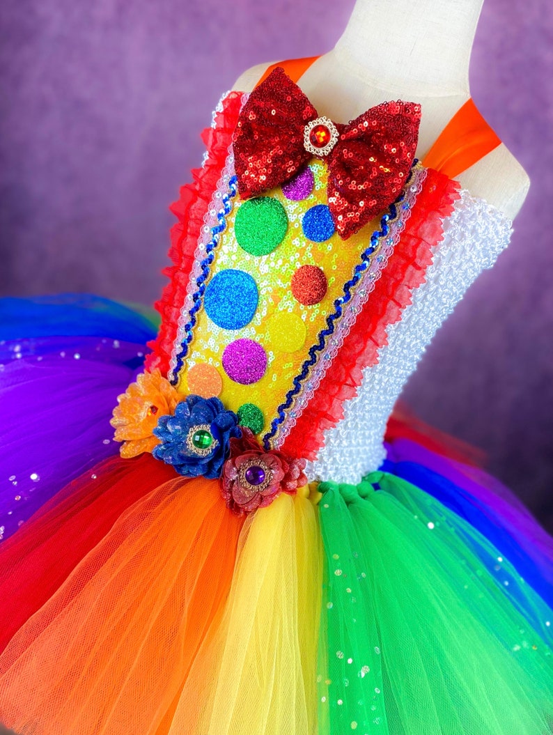Clown Multicolored Circus Red Nose Birthday Party Pageant Halloween ...