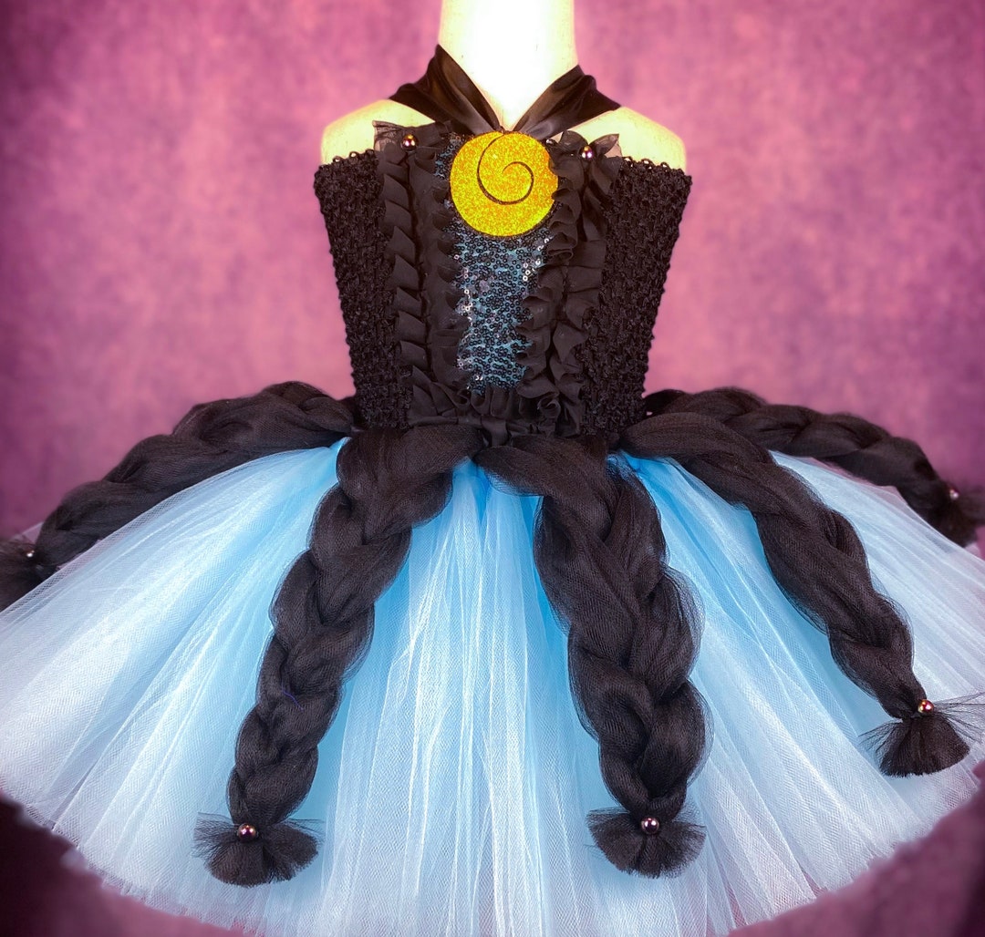 Ursula Sea Witch Costume Tutu Dress: Blue Tentacle Villain Party Dress ...