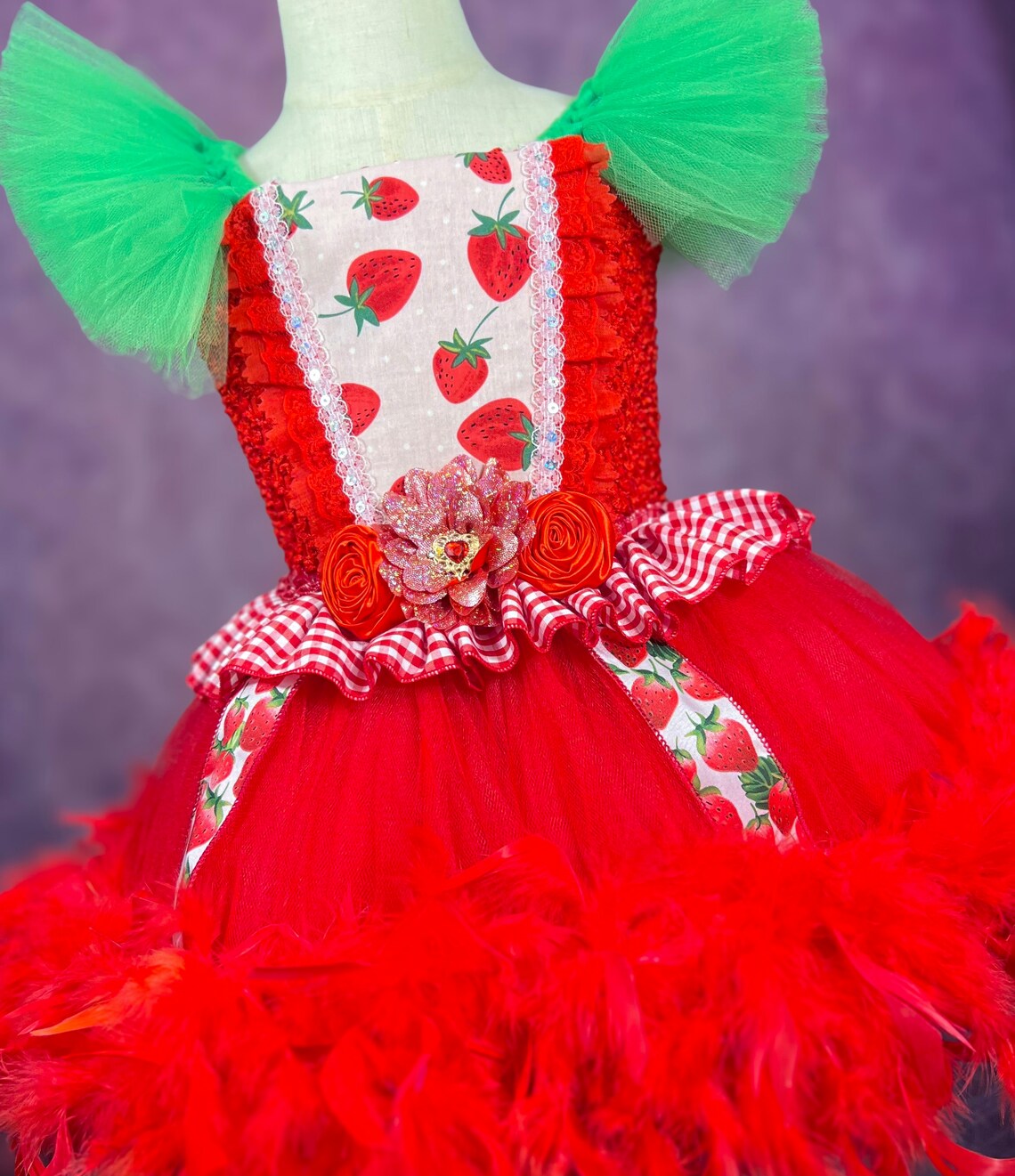 Red Strawberry Princess Strawberry Patch Festival Costume Party Pageant ...