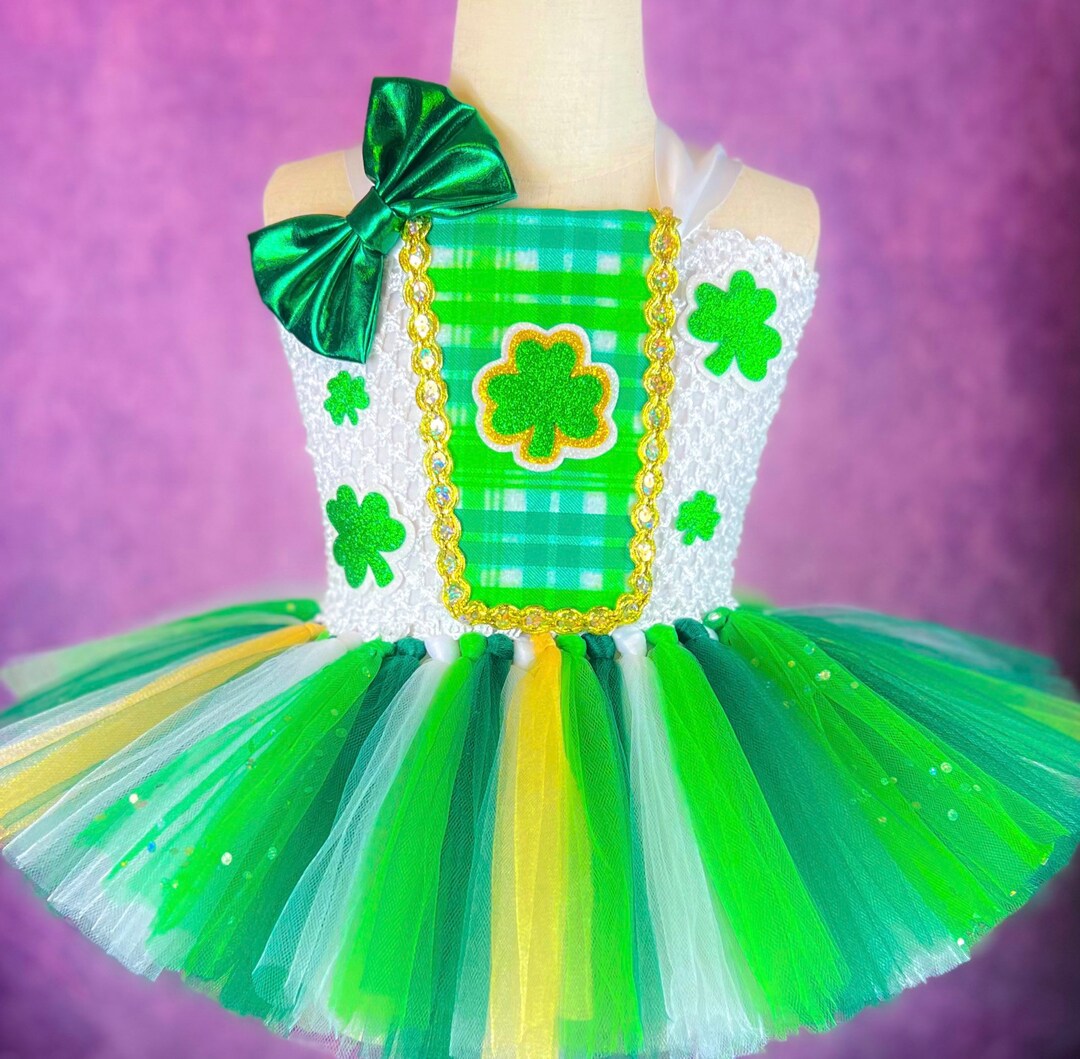 Adult Clover Shamrock St Paddy's Day Costume Pageant Party Dance ...