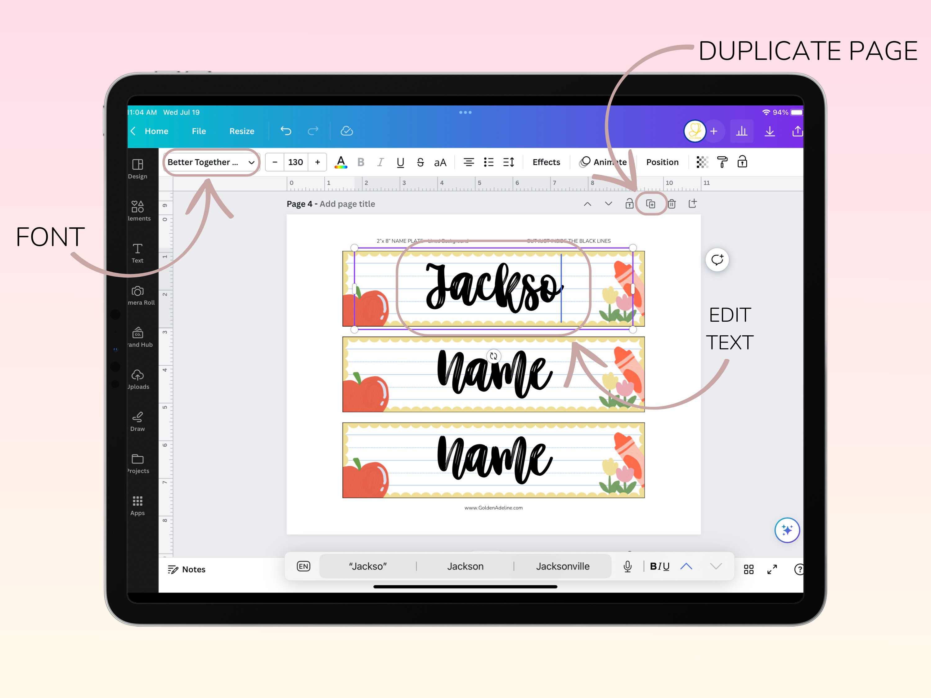 Printable Name Plate Editable Student Desk Plate Back to - Etsy Australia