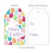Colorful Happy Easter Gift Tag Printable, Easter Goodie Bag Label for ...