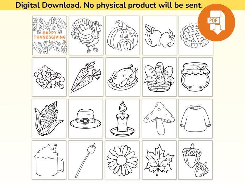Printable Thanksgiving Coloring Cards, DIY on the Go Kits for Kids ...