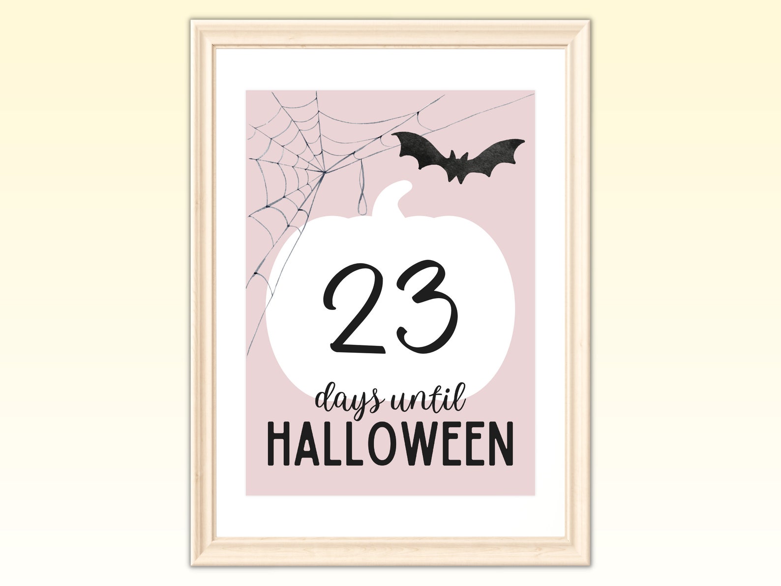 Halloween Countdown Printable Days Until Halloween Sign DIY - Etsy